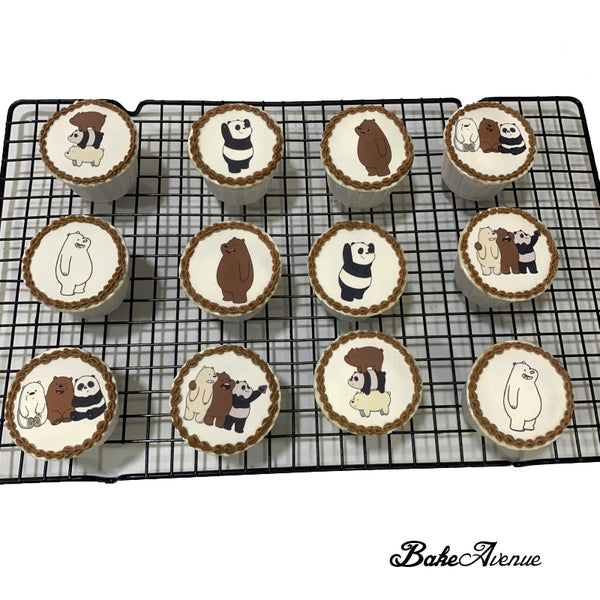 We Bare Bear icing image Cupcakes – BakeAvenue