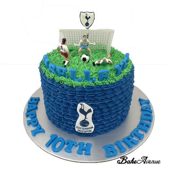 Sports Soccer Rainbow Cake with toppers (Tottenham Hotspur Football ...